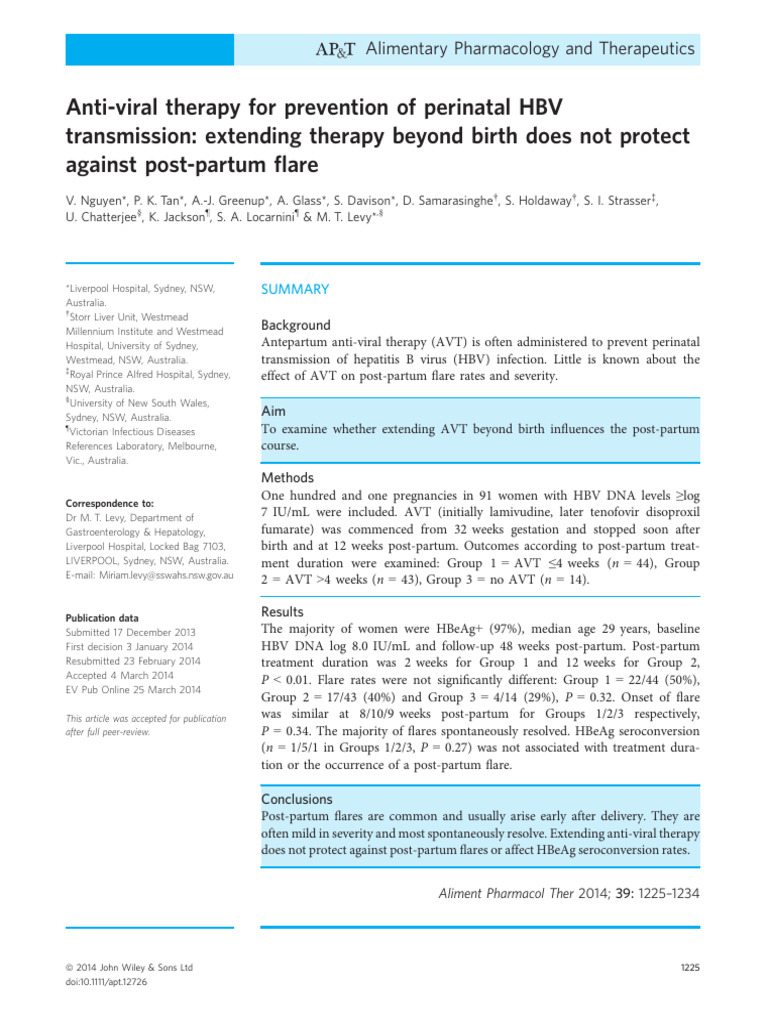 Nguyen - Et - al-2014-AVT For MTCT - Extending Therapy Beyond Birth ...
