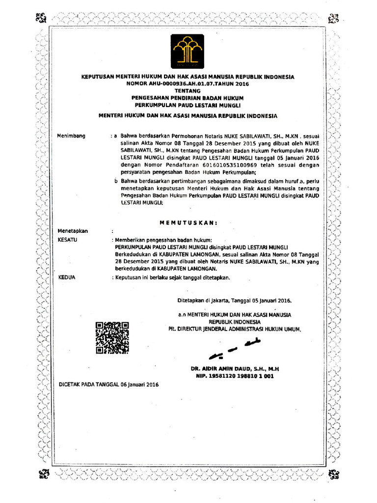 Akta KB Lestari | PDF