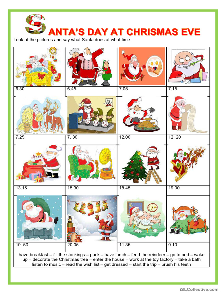 Santa's Christmas Eve Schedule | PDF