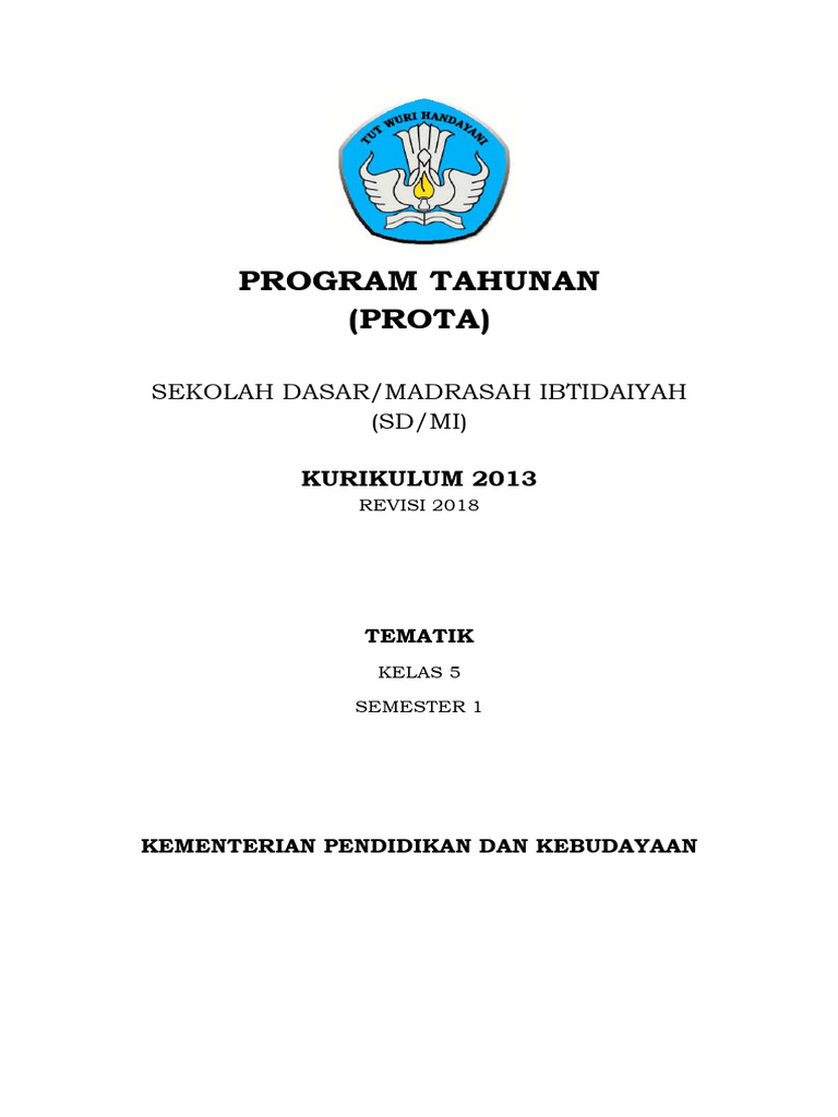 Prota Kelas 5 K13 2021 | PDF
