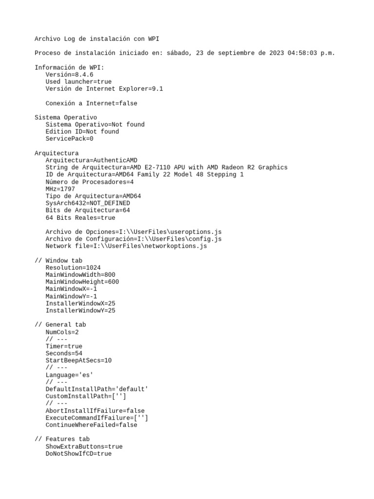 WPI Log | PDF | Microsoft Windows | Computing Platforms