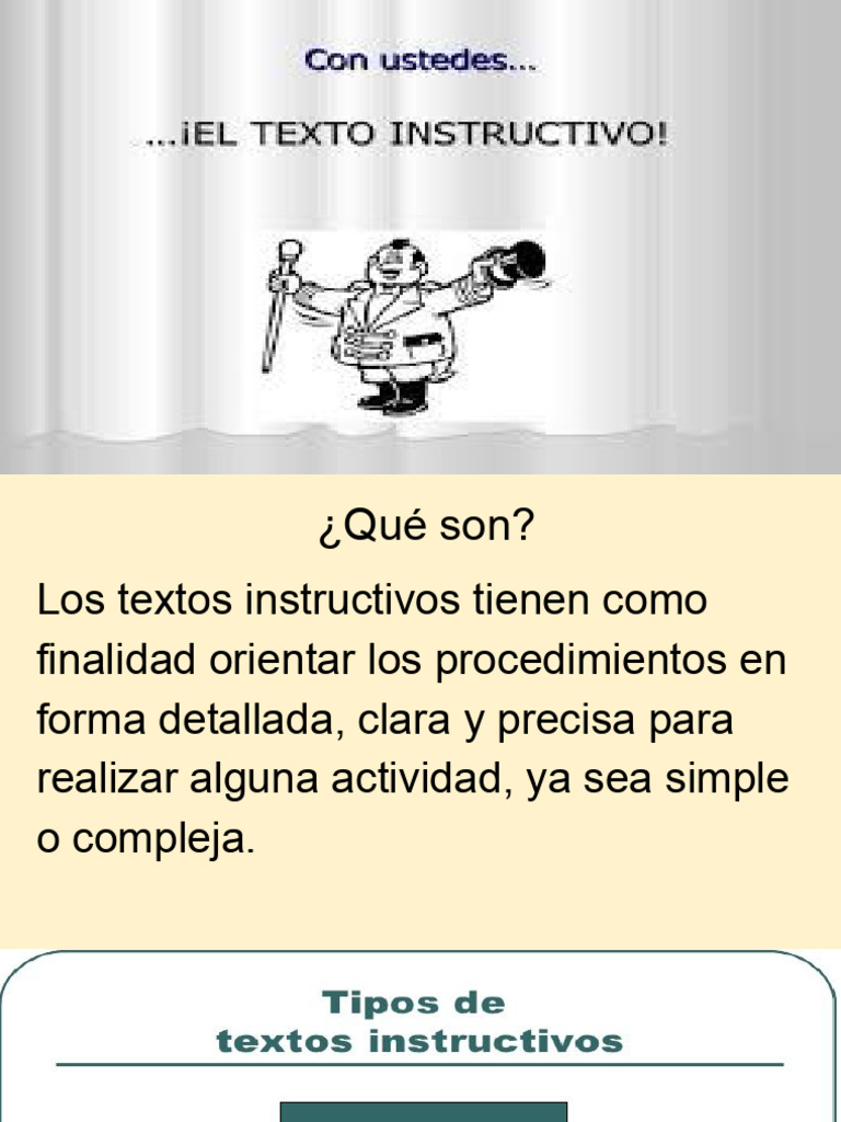 TEXTOS INSTRUCTIVOS | PDF