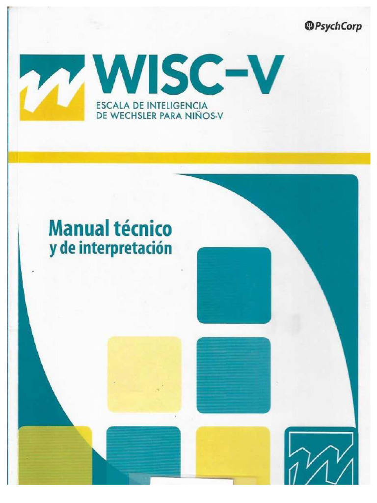 PDF Wisc V Manual Tecnico y de Interpretacion Compress | PDF