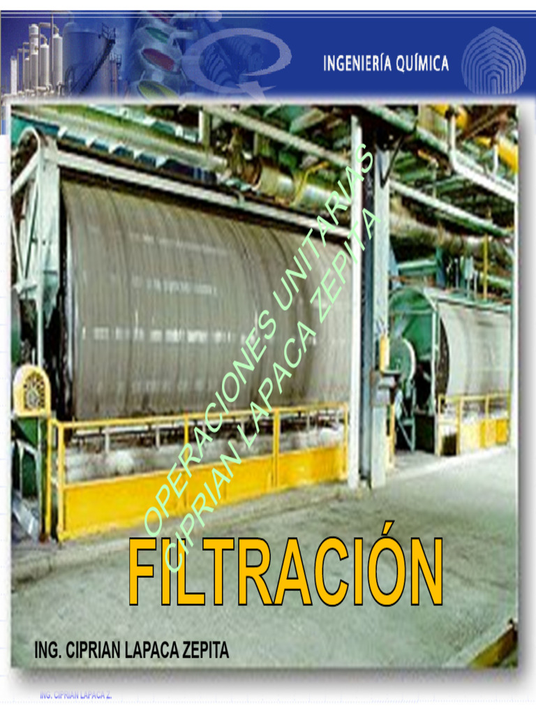 Filtración Continua con Filtro Rotatorio | PDF | Filtración ...