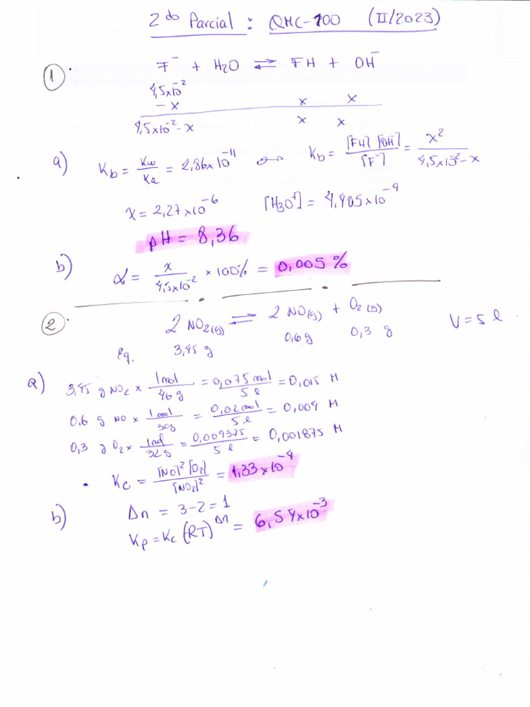 Solución Examen Qmc-100 2-2023 2do Parcial | PDF