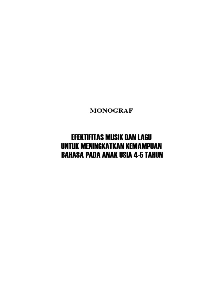 2018 Editor Monograf Efektifitas Musik Dan Lagu 2 | PDF