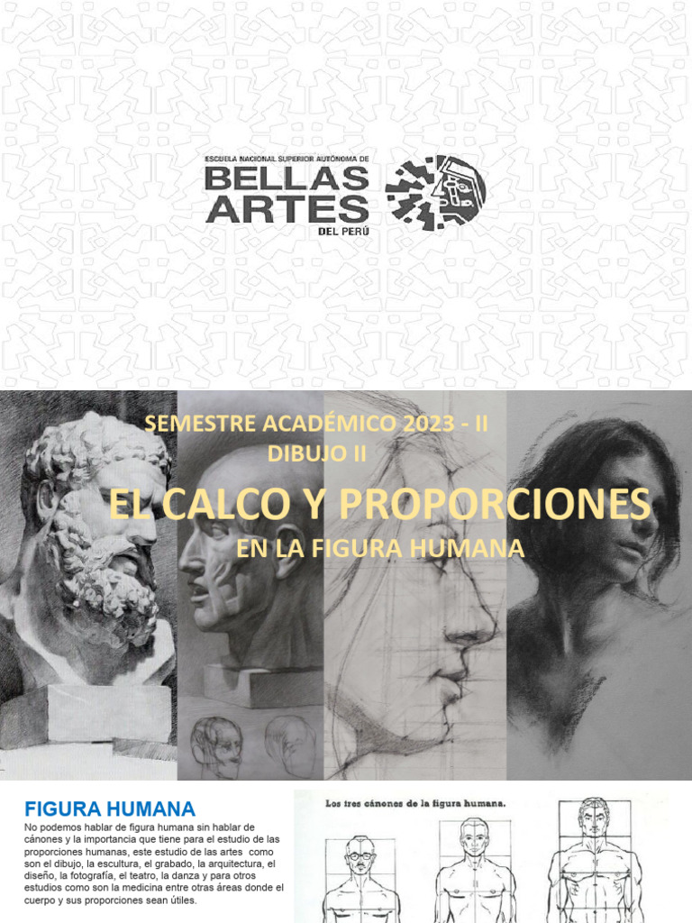 Proporciones y Calco en Dibujo | PDF | Escultura | Cara