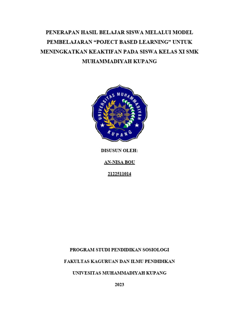 Proposal Nisa | PDF | Karier & Perkembangan