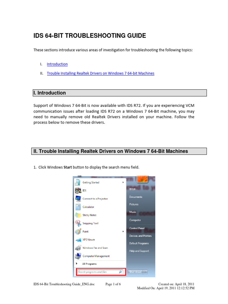 IDS 64-Bit Troubleshooting Guide - ENG | PDF | Computer Architecture ...