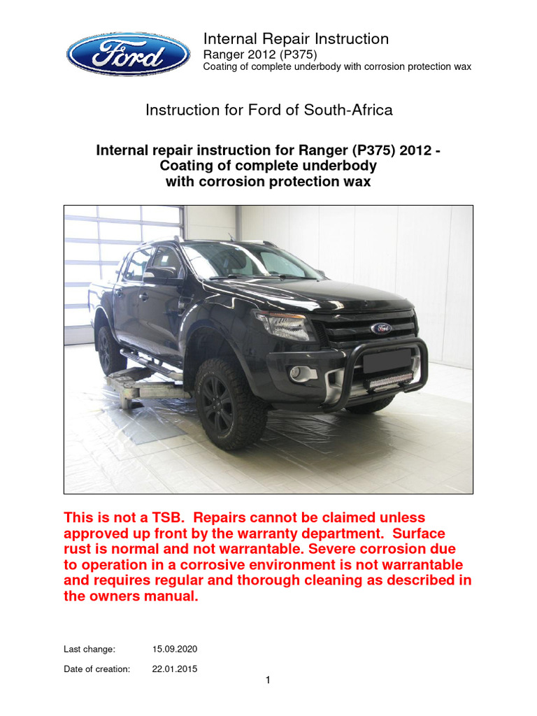 Internal_Repair_Instruction_P375_Ford_Ranger_SA_Coating_of_complete ...
