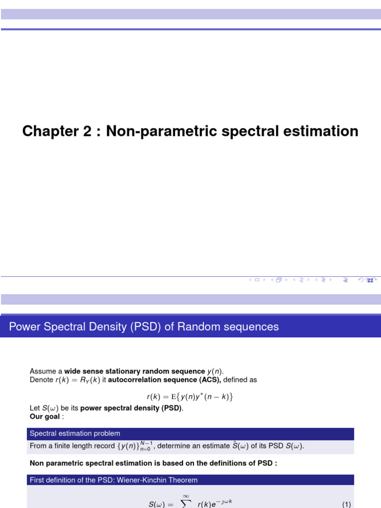 Analyse Spectrale Chap 2 | PDF | Estimator | Bias Of An Estimator