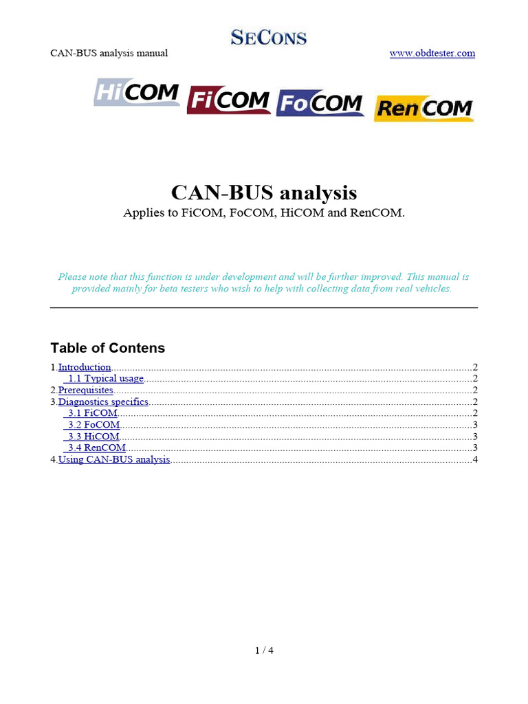 canbus-analysis-en | PDF | Computing | Computer Engineering