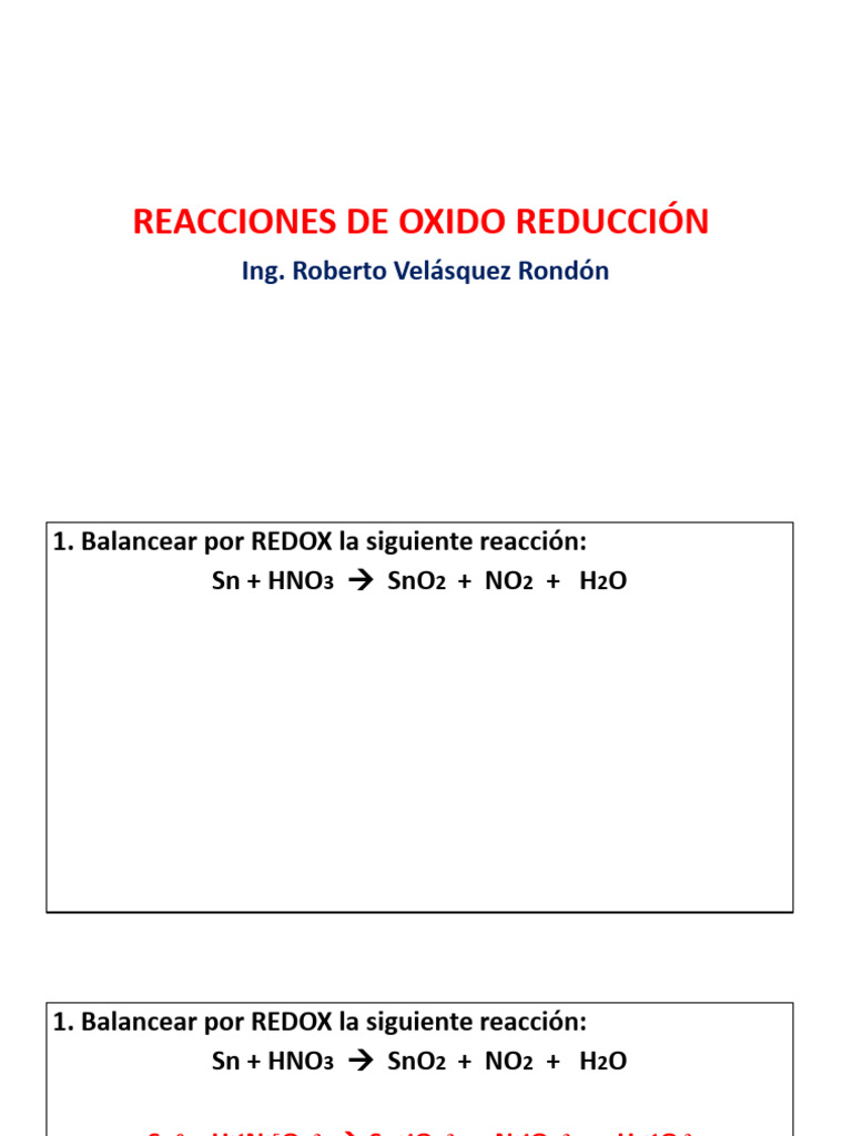 2do Ejercicio Redox | Descargar gratis PDF | Redox | Ingeniería de Procesos