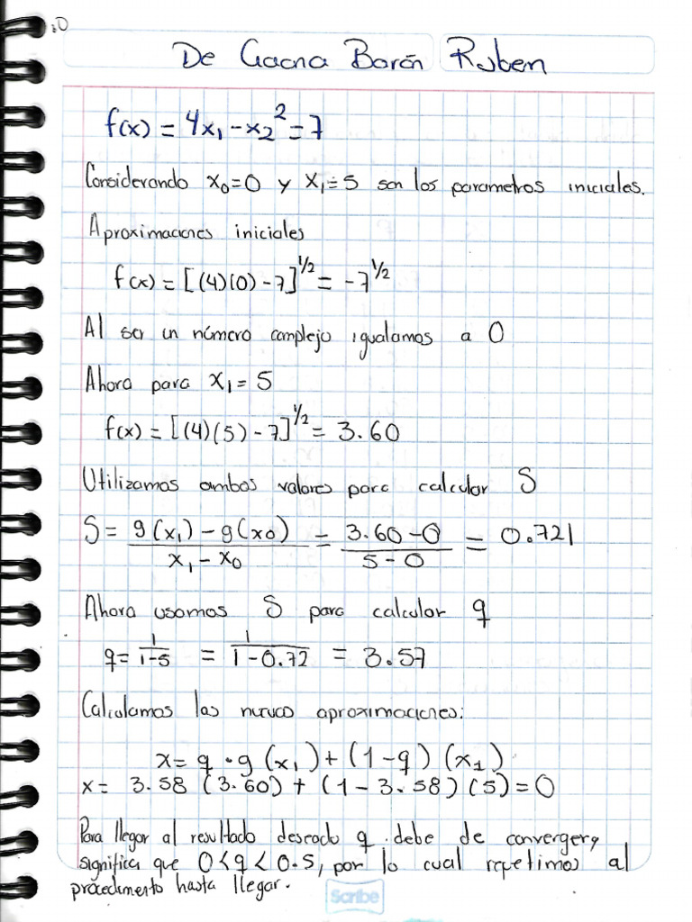 Actividad Del Método Wegstein | PDF
