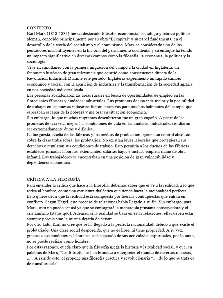 MARX OFICIAL | PDF | La teoría de la alienación de Marx | Karl Marx