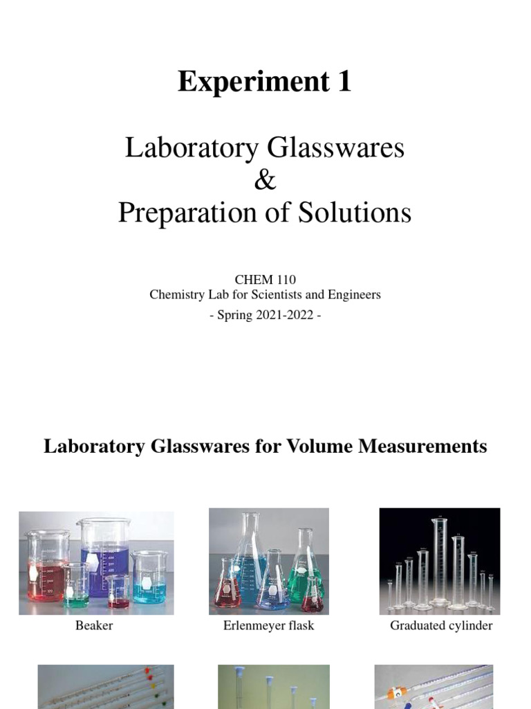Chemistry Lab: Solutions Preparation Guide | PDF | Concentration ...