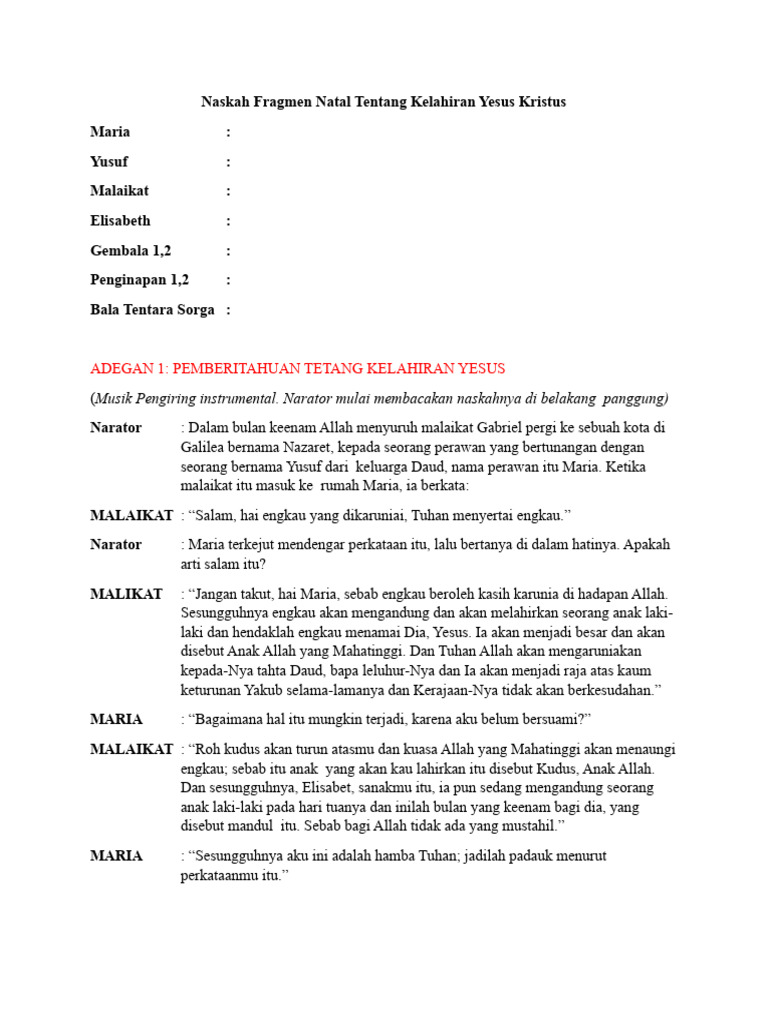 Naskah Fragmen Kelahiran Yesus | PDF