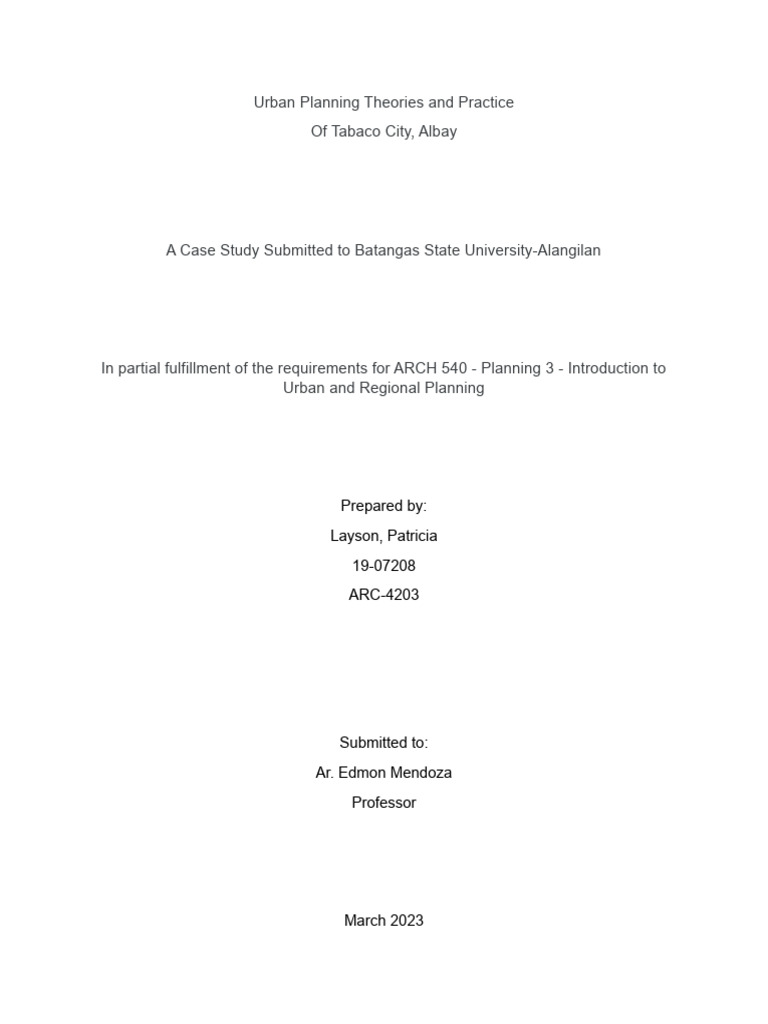 Urban Planning Theories and Practice | PDF | Urban Planning