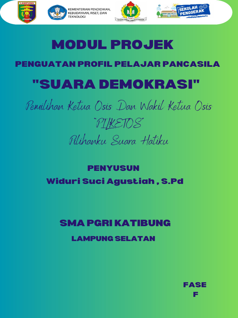 Modul Pilketos: Penguatan Demokrasi Siswa | PDF | Karier & Perkembangan ...