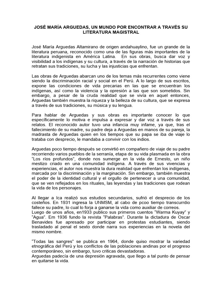 Ensayo JMA | Descargar gratis PDF | Perú