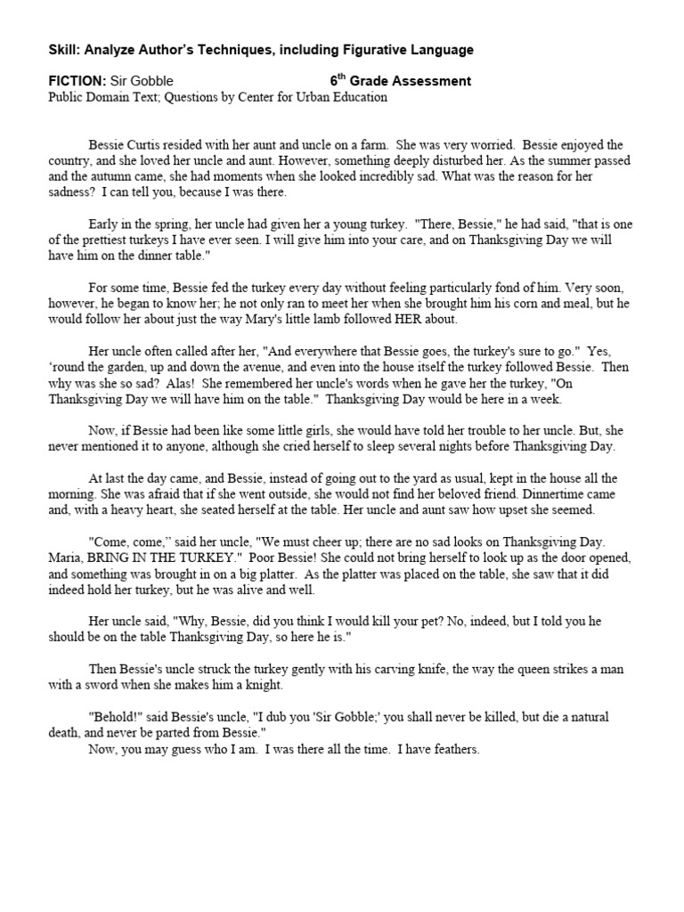 Analyzing Techniques in Fiction and Poetry | PDF