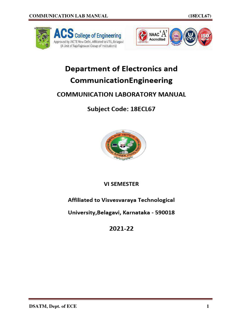 Commnication-Lab Manual Ece | PDF | Antenna (Radio) | Modulation
