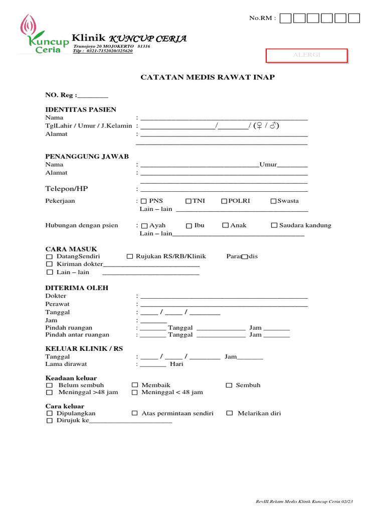 RM Rawat Inap | PDF