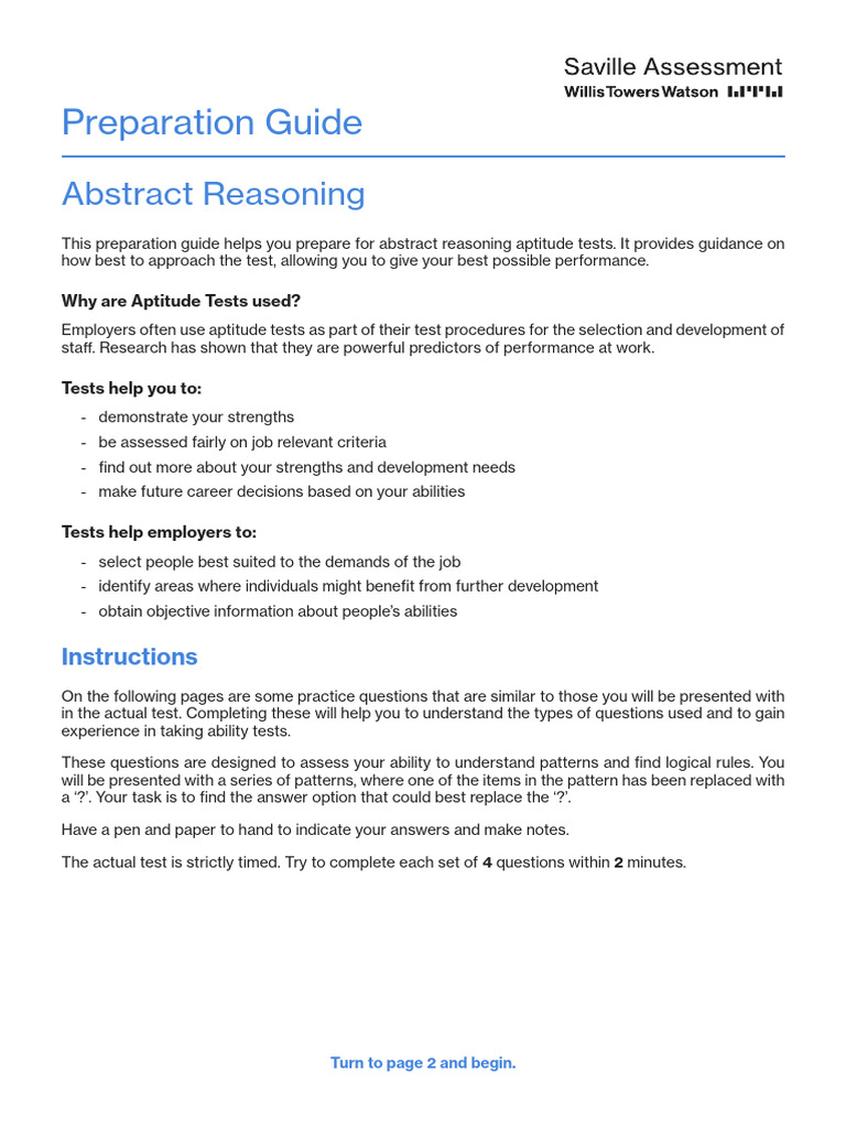 Preparation Guide Abstract Reasoning | PDF | Reason | Abstraction