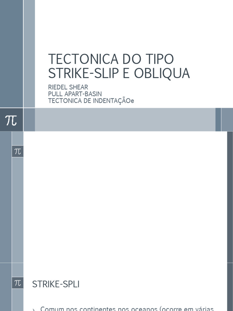 Strike Slip Tectonics, Riedel Shear | PDF | Placas tectônicas | Geociências