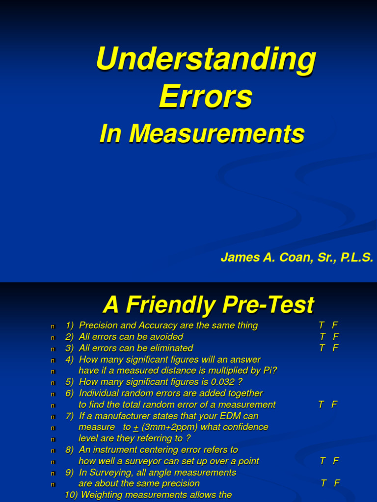 Understanding errors in measurment | PDF | Significant Figures | Errors And Residuals