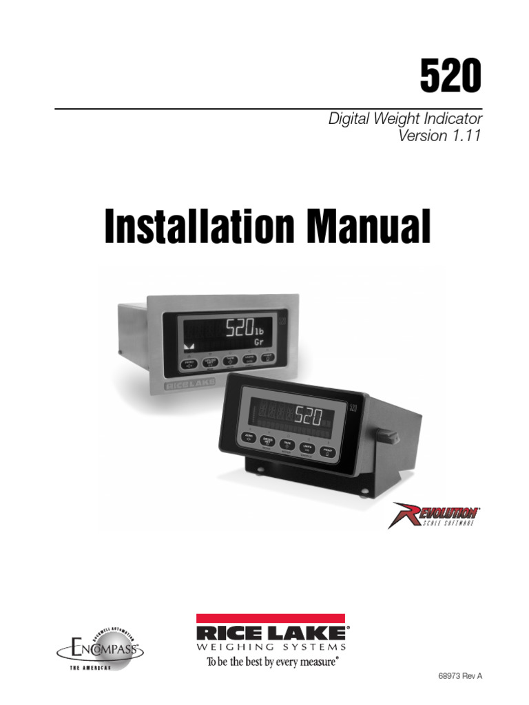Rice lake 520 Manual Técnico.pdf | PDF | Screw | Electrical Connector
