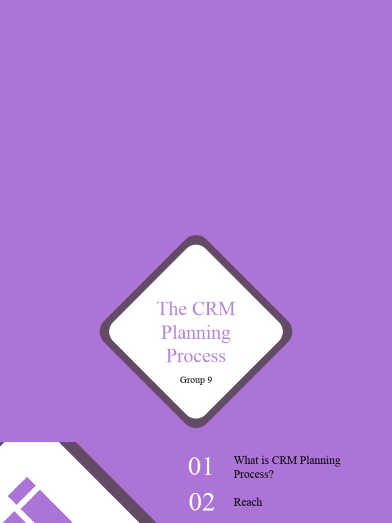CRM Planning Process | PDF | Customer Relationship Management | Sales