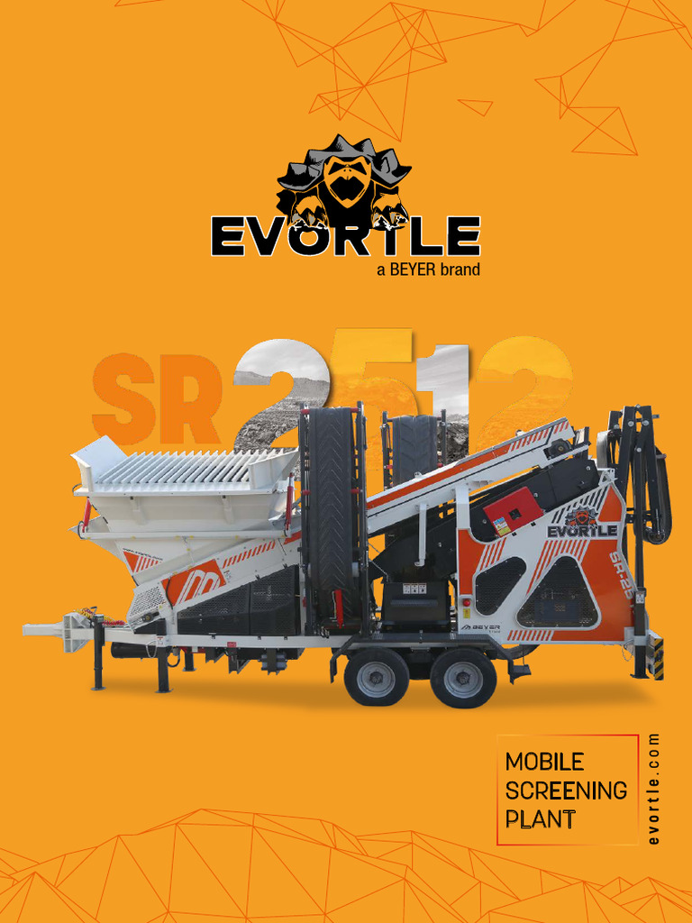 Evortle SR-2512 Mobile Screening Plant | PDF | Belt (Mechanical) | Electric Motor