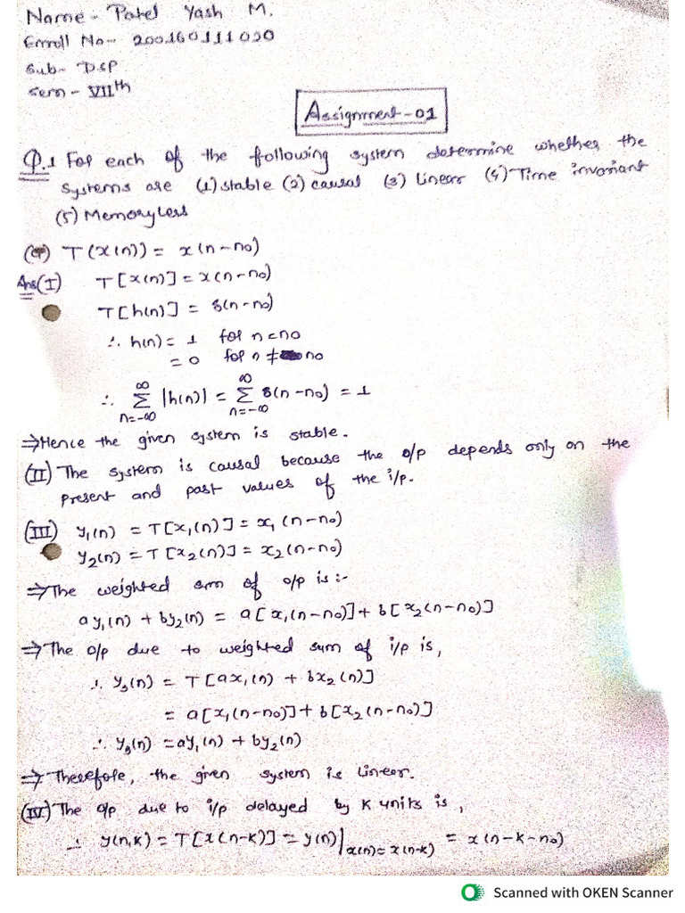 DSP Assignment - 2 | PDF
