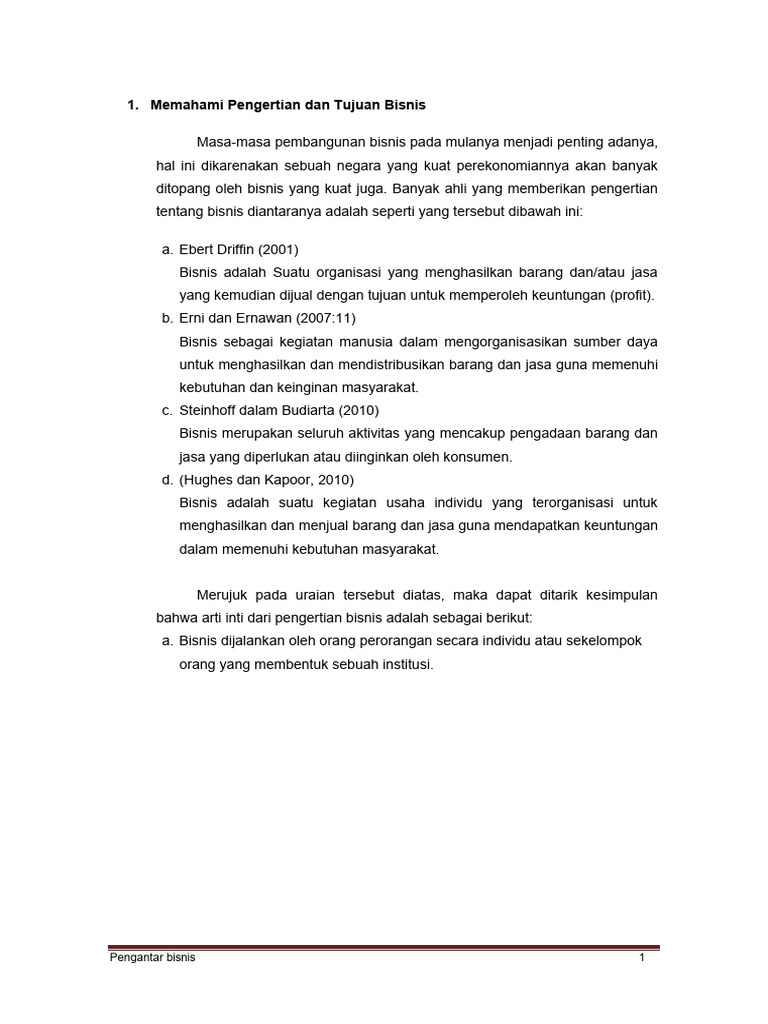 Pengantar Bisnis Dan Kewirausahaan - 2 | PDF | Karier & Perkembangan | Bisnis