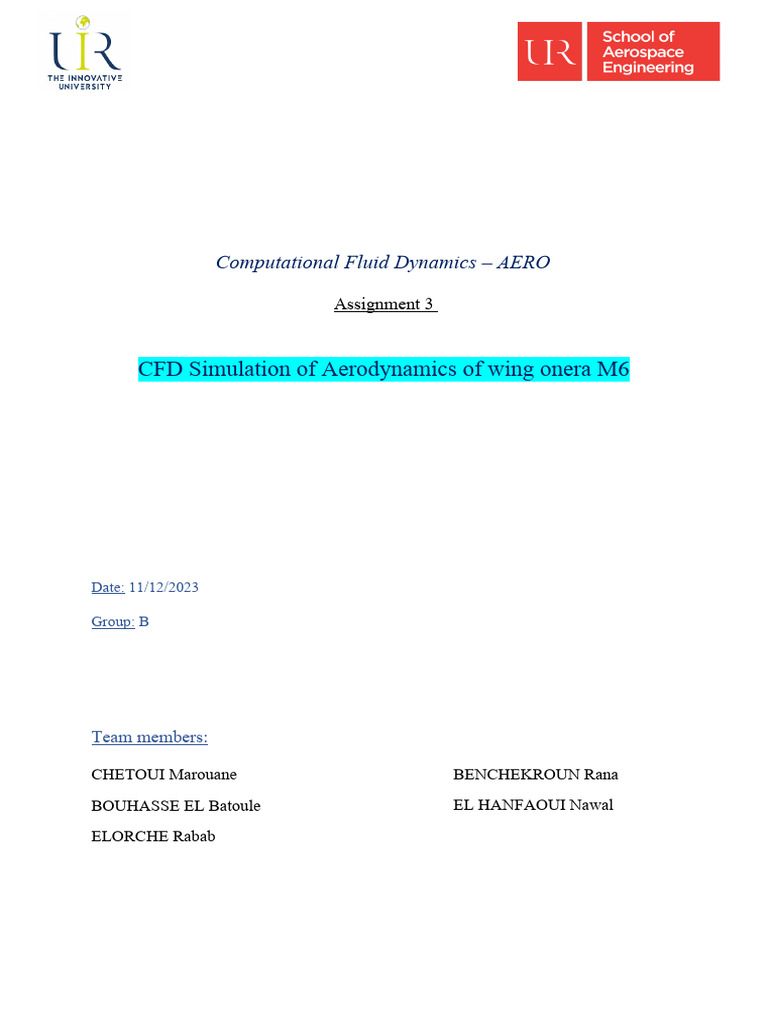 Assignment 3 Report CFD | PDF | Computational Fluid Dynamics | Fluid Dynamics
