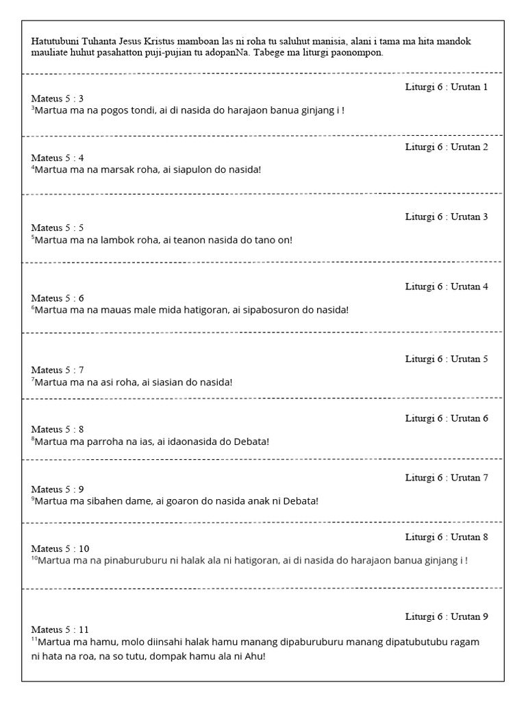 Liturgi Dari Mat | PDF