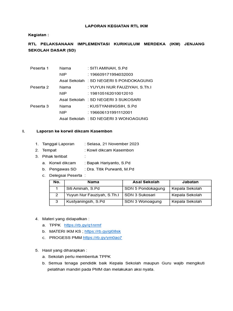 Laporan RTL Ikm | PDF