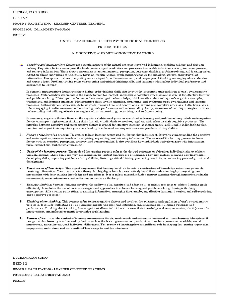 Reflection Paper Finalllll | Download Free PDF | Learning | Metacognition