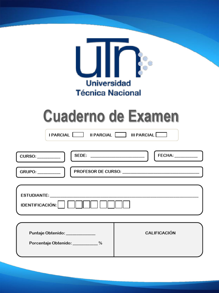 Cuaderno de Examen UTN 2025 | PDF