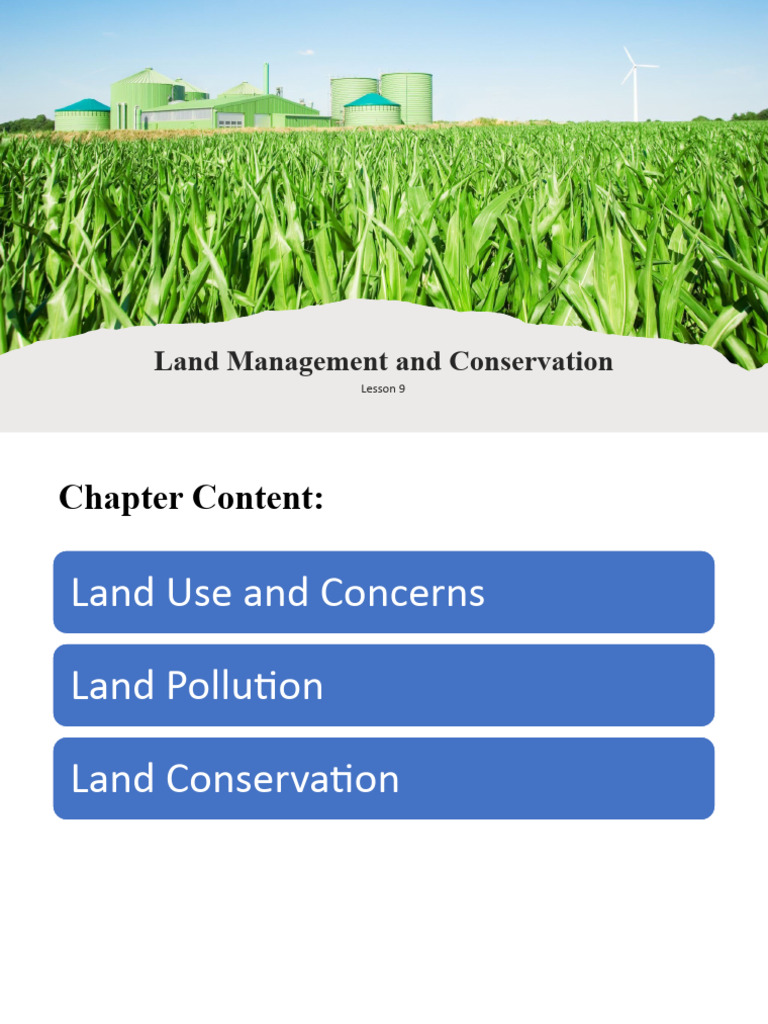 EnviSci Lesson 9 Land Management and Conservation | PDF | Soil | Conservation Biology