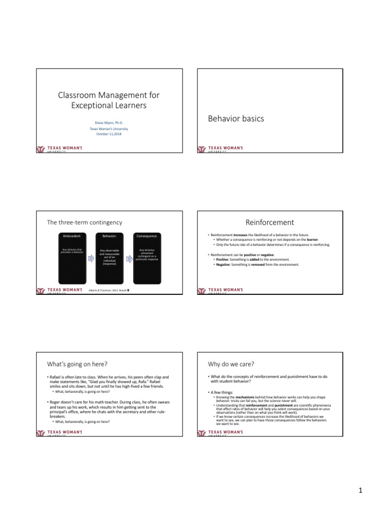 Classroom Management for Exceptional Learners | PDF | Reinforcement ... Classroom Management for Exceptional Learners | PDF | Reinforcement ...