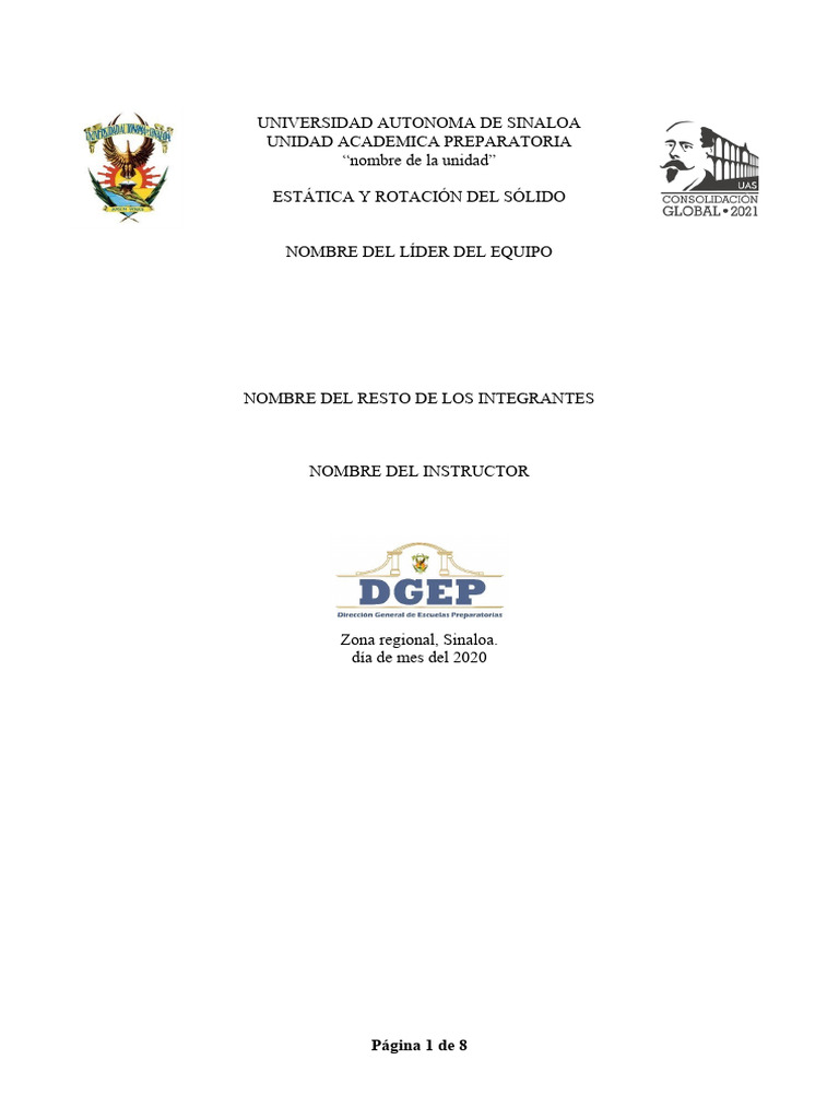 Estatica y Rotacion de Solido | PDF | Rotación alrededor de un eje fijo | Rotación
