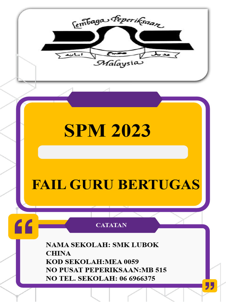 Cover Fail Peperiksaan | PDF