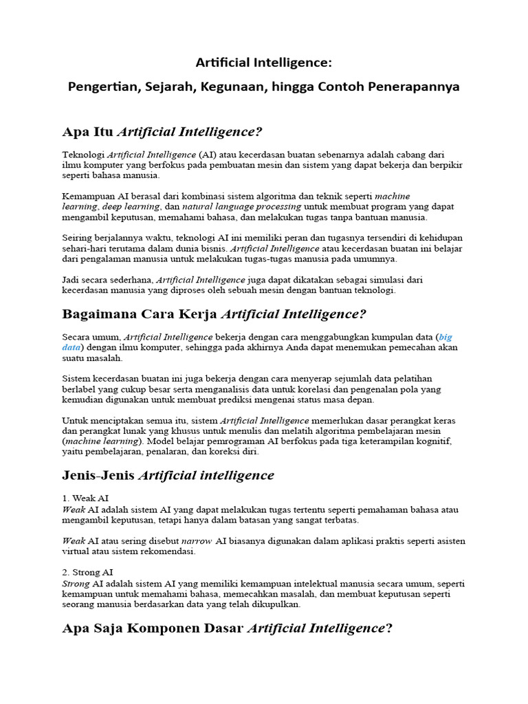 Artificial Intelligence | PDF | Game & Aktivitas | Komputer