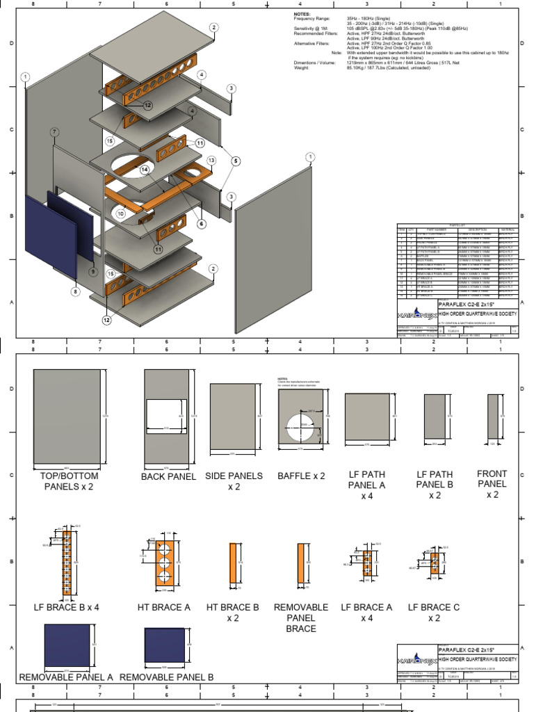Paraflex C2-E 2x15" Specifications | PDF | Sound Technology ...