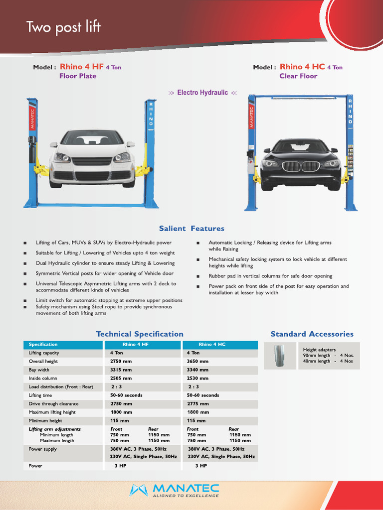 Two Post Lift | PDF