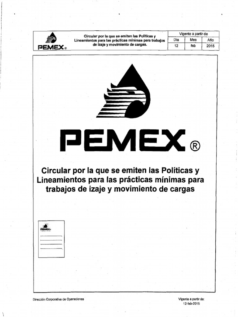 FS-13-CIR-003.-Circular para las prácticas mínimas para trabajos de izaje y movimiento de cargas ...