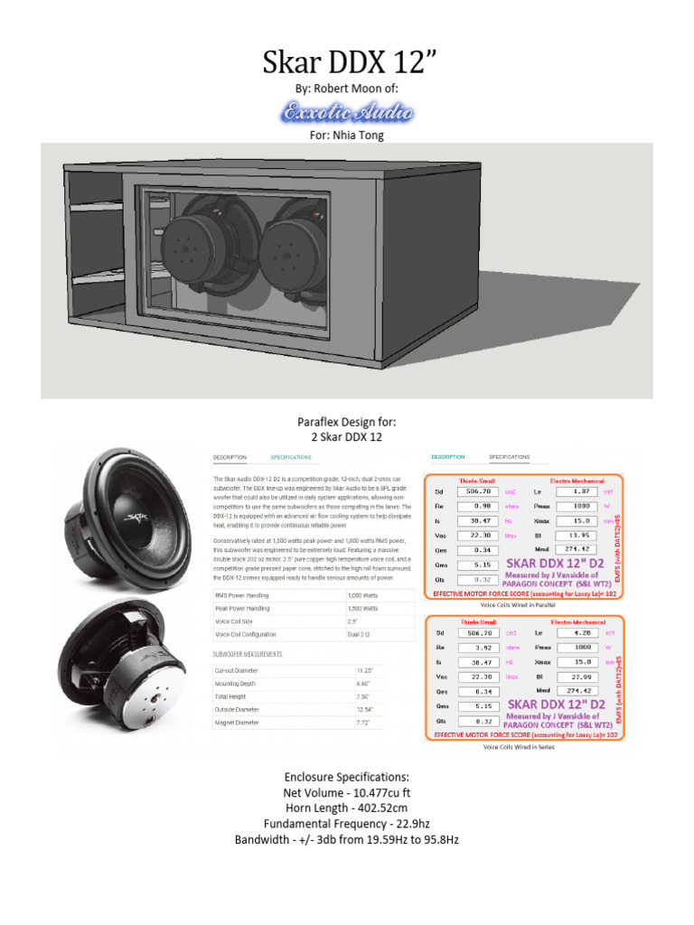 Skar DDX 12 Enclosure Specifications | PDF