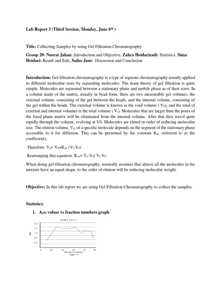 Lab Report 3 | PDF | Chromatography | Laboratory Techniques